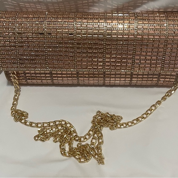 Bags | Starlet Champagne Rhinestones Evening Clutch Purse Nwt | Poshmark